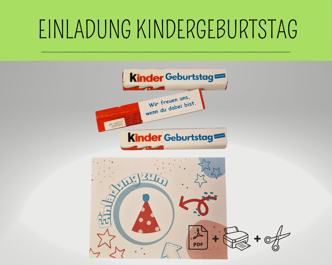Download Invitation Children's Birthday Banderole Kinderriegel Children ...