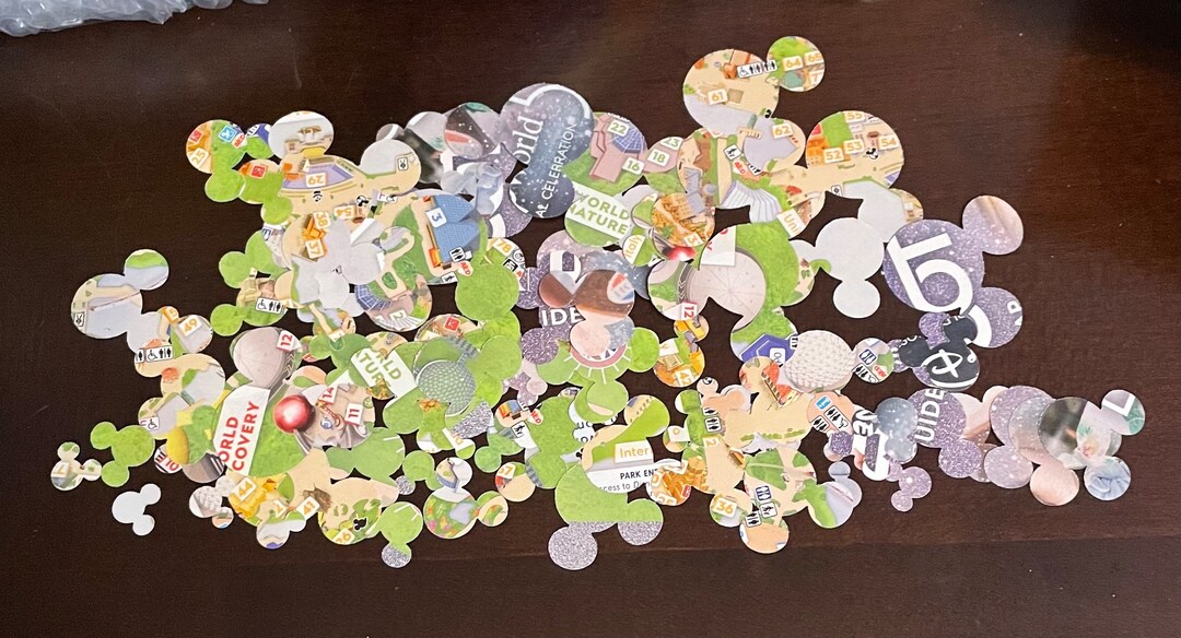 Mickey Mouse Confetti-disney Epcot Park Map Confetti Mickey Mouse 50th ...
