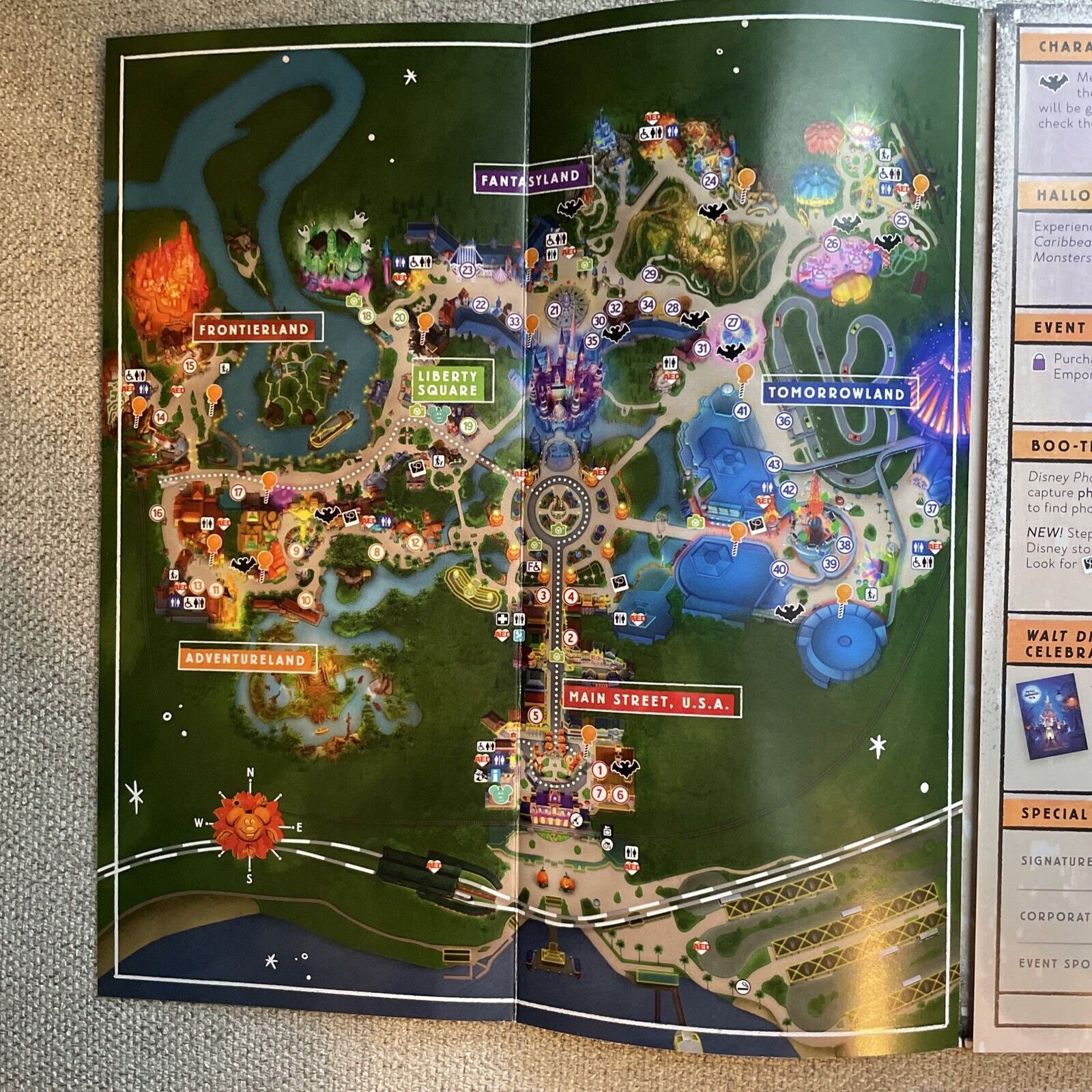 Mickeys Not so Scary Halloween Party Map '22 Magic Kingdom 20 Maps for ...