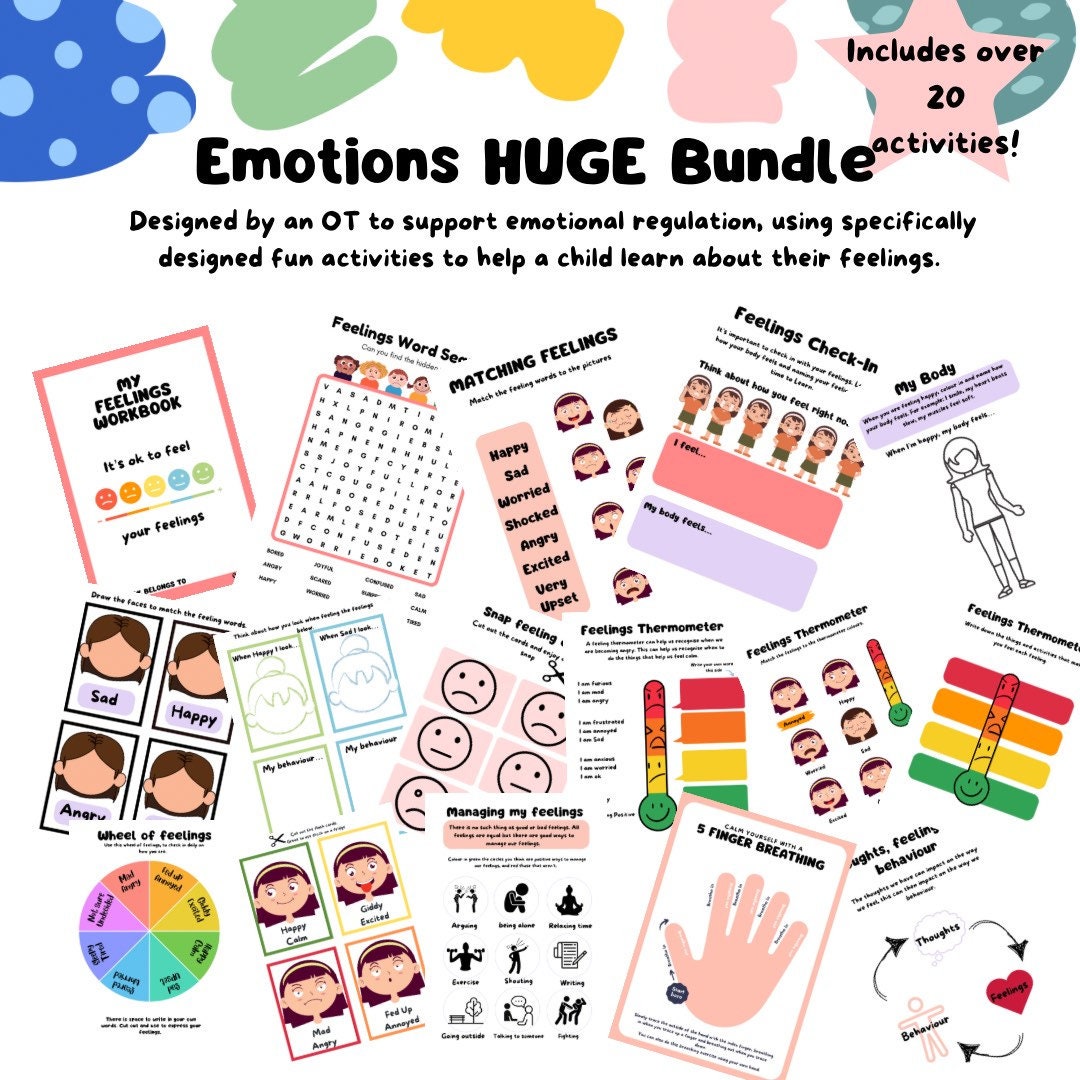 Emotions Wheels. Emotion Cards. PRINTABLE Therapy Resources Mental ...