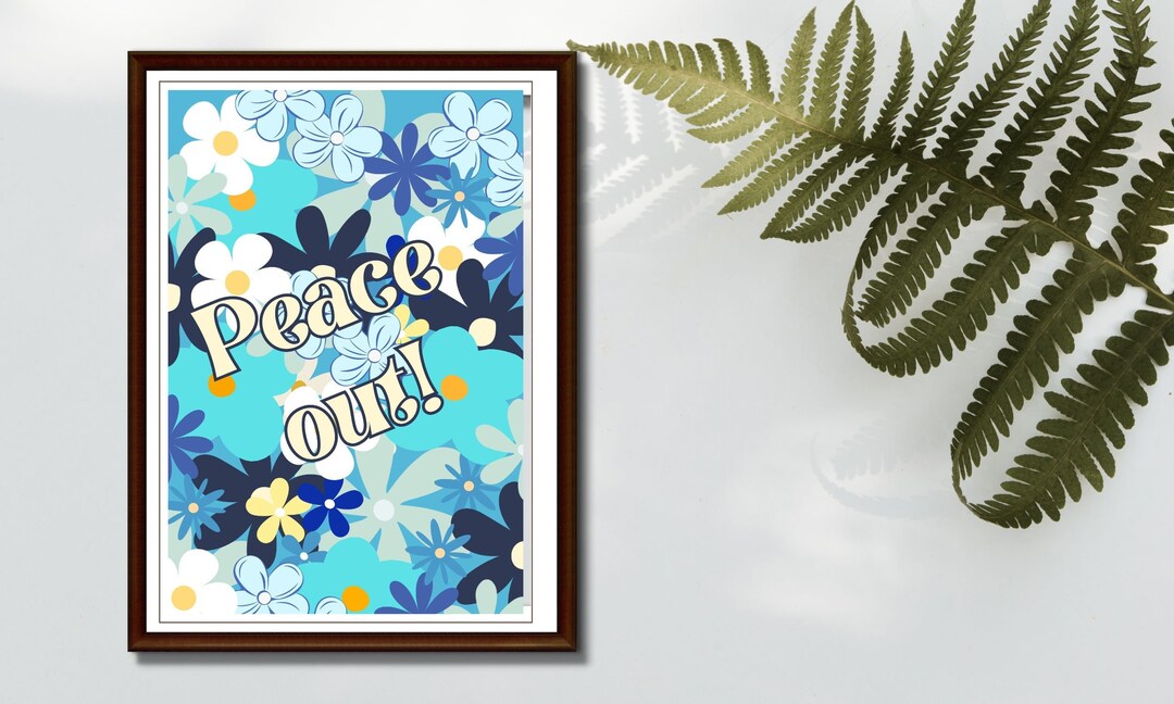 Poster Trendy 70s Flower Power Interior Home Design 70s - Etsy