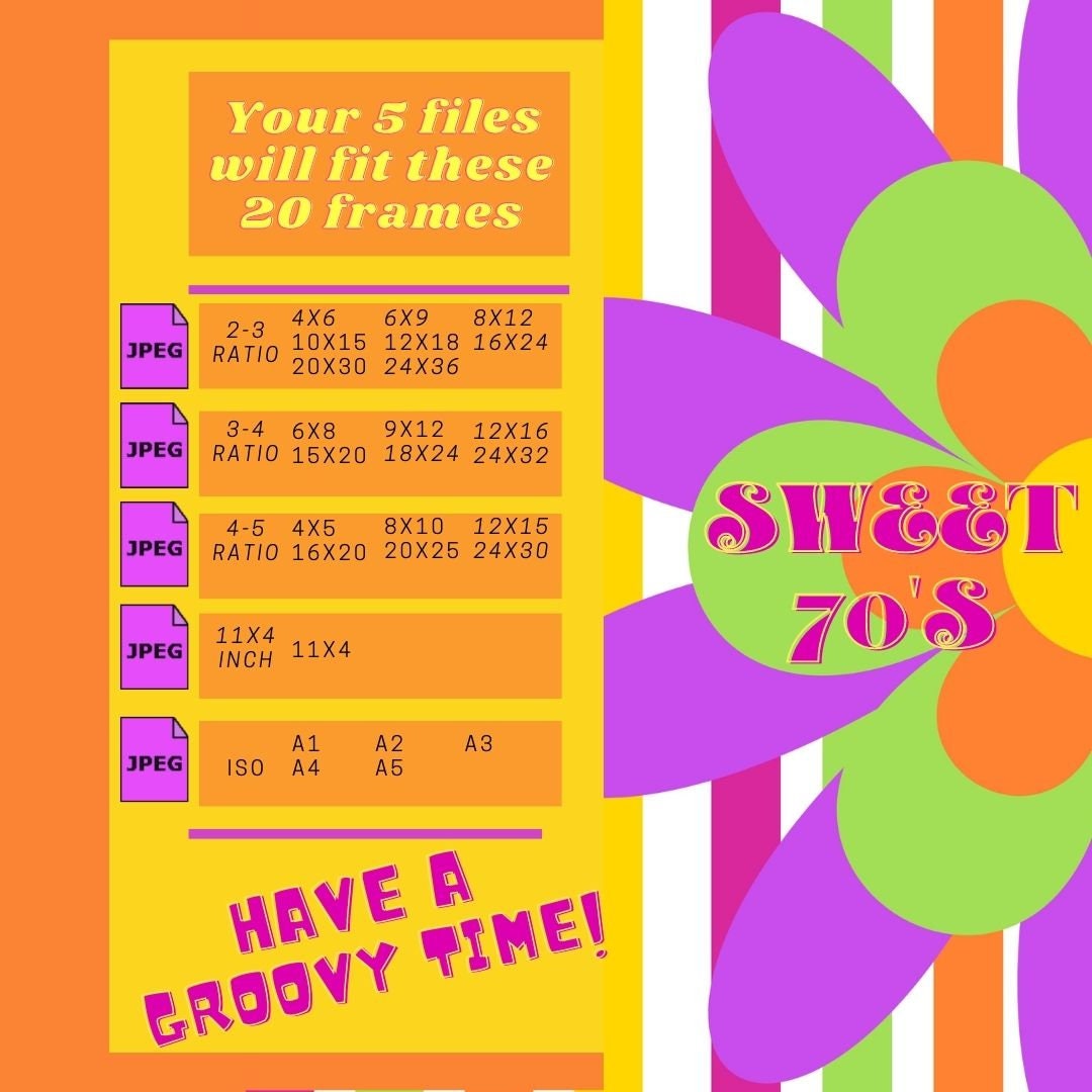 Groovy Green Heart Poster 70s Vibes Inspired Nifty Digital Download ...