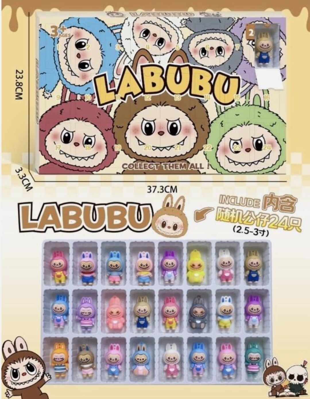 Labubu Advent Calendar Celebrations Blind Box Surprise 24 Day Christmas ...