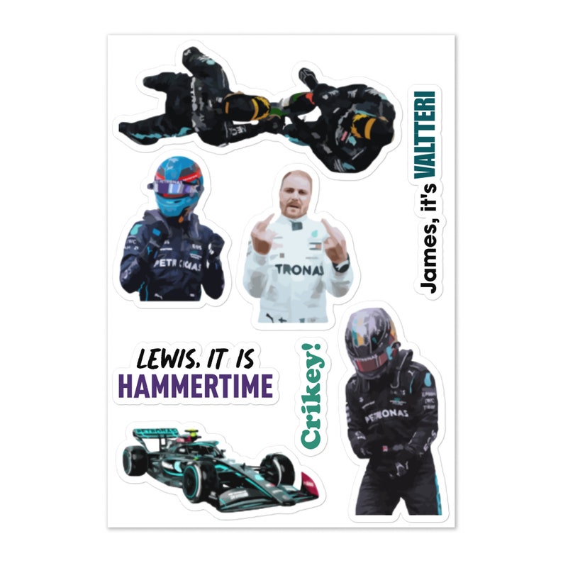 Mercedes Formula 1 Sticker Pack - Etsy