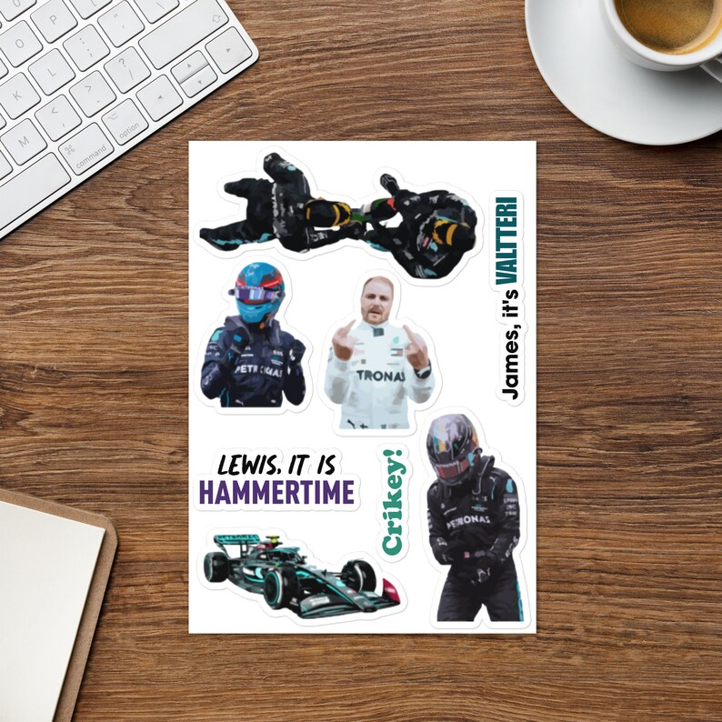 Mercedes Formula 1 Sticker Pack - Etsy