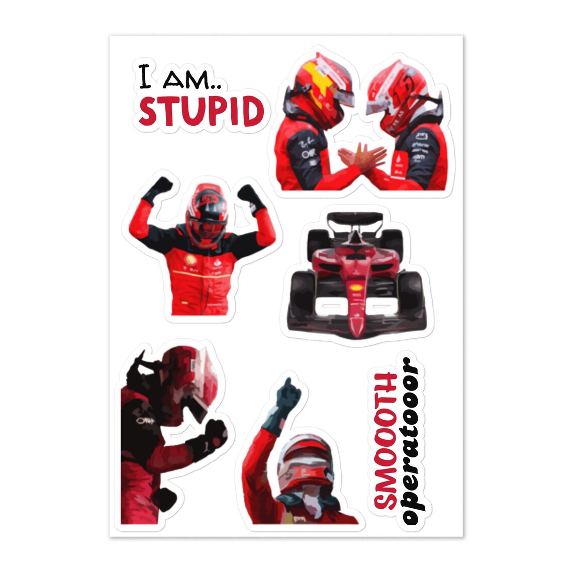 Ferrari Formula 1 Sticker Pack - Etsy