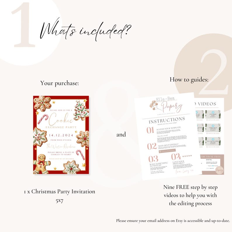 Editable Cookie Exchange Invitation, Christmas Cookie Party Invite ...