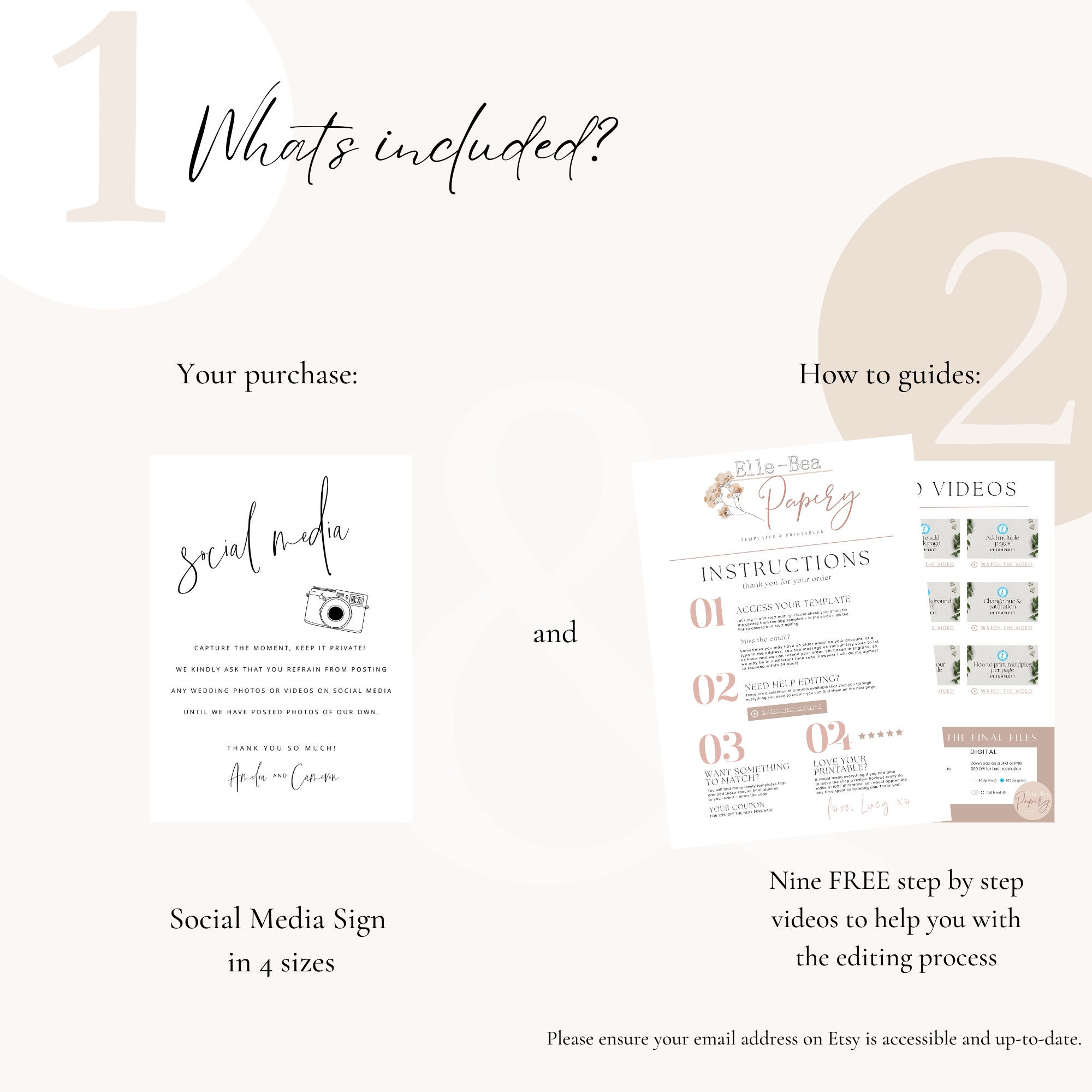 Wedding Social Media Sign Template, No Social Media Wedding Sign ...