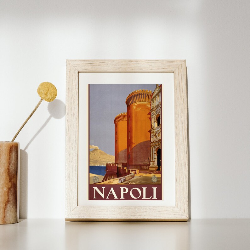 Vintage Napoli Travel Poster - Digital Download - Etsy