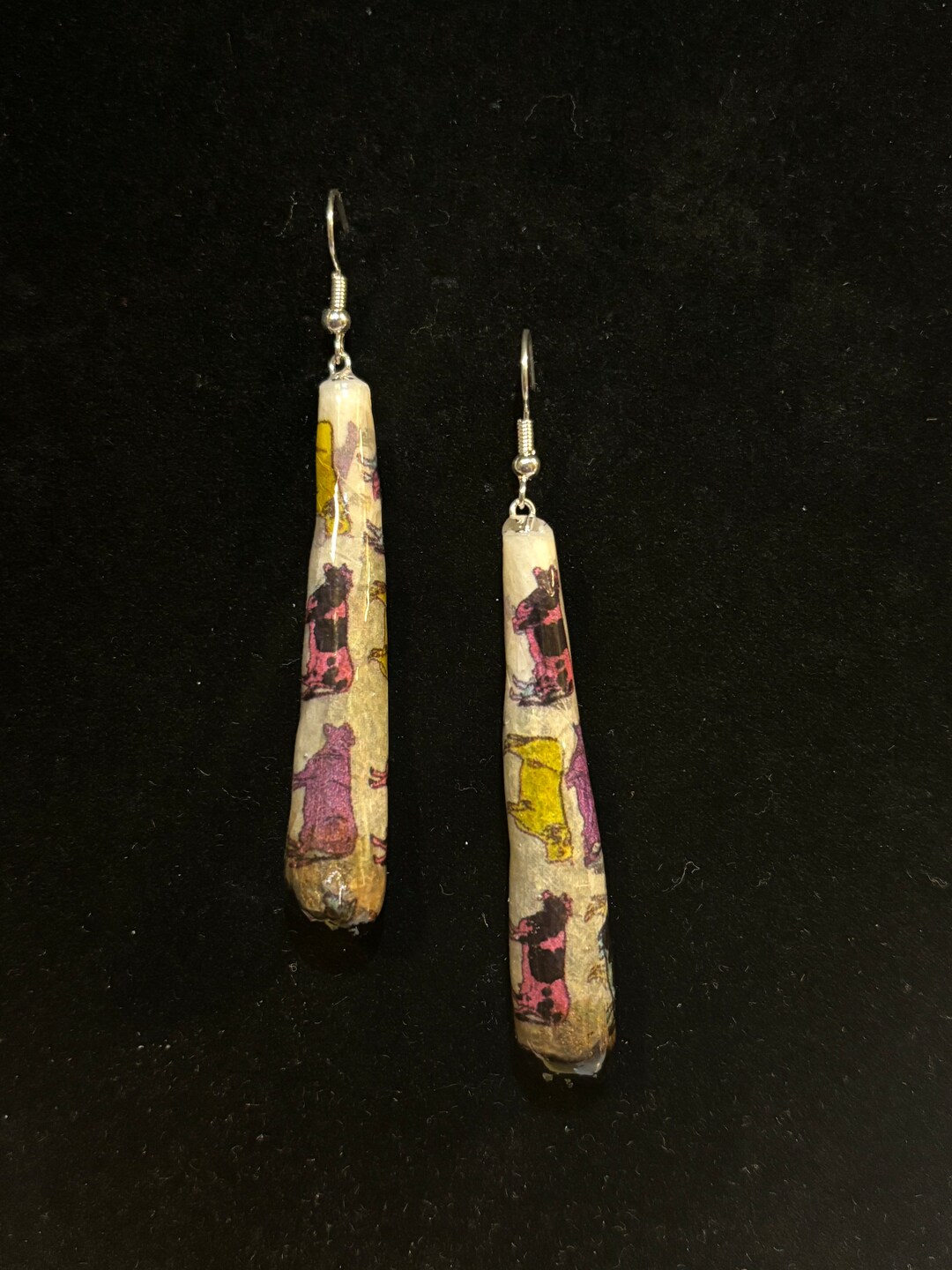 Trippy Cows & Classic Raw Joint Earrings - Etsy