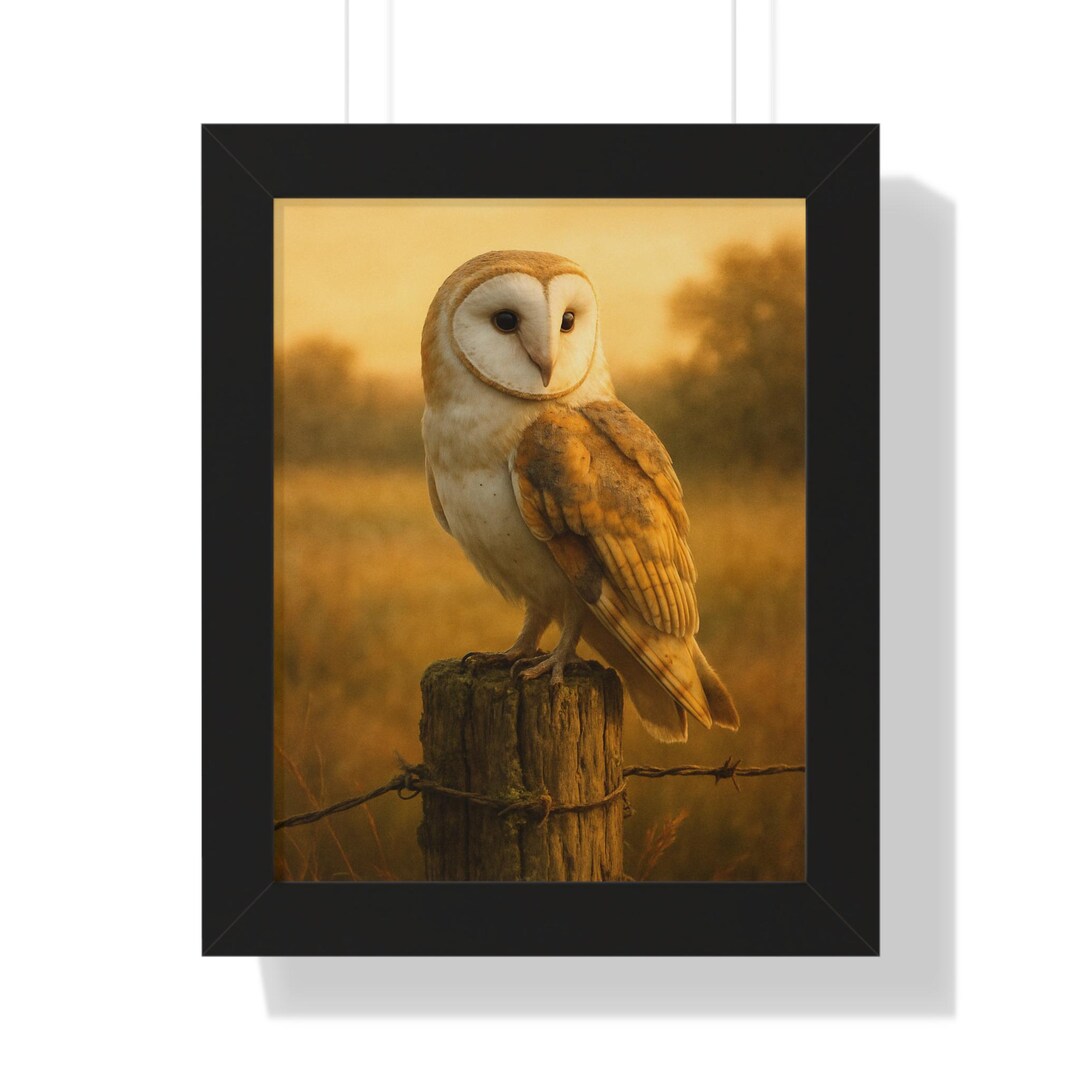 Vertical Barn Owl Poster, Wildlife Art Print, Bird Lover Gift, Nature ...