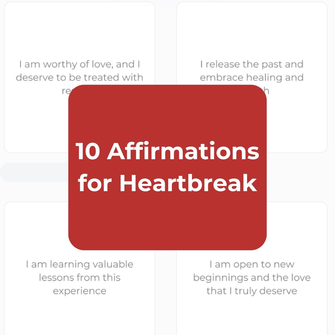 Heartbreak Affirmation Kit 10 Cards - Etsy