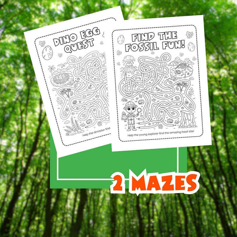 Dinosaur Party Games & Activity Sheets: Mazes, Coloring Sheets ...