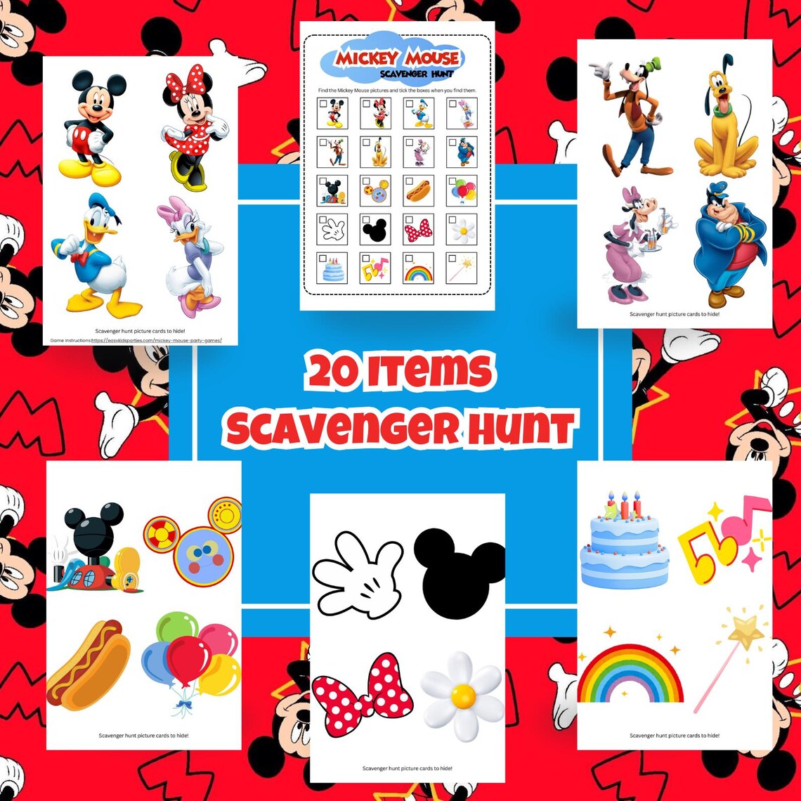 Mickey Mouse Clubhouse Party Activity Pack: Games, Coloring Pages (PDF ...