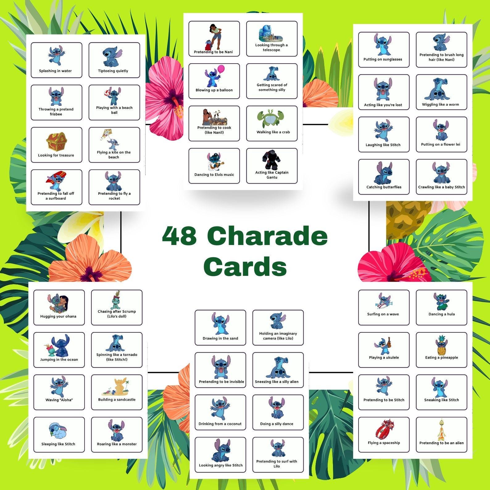 Lilo & Stitch Party Activity Pack: Coloring, Mazes, Charades (instant ...