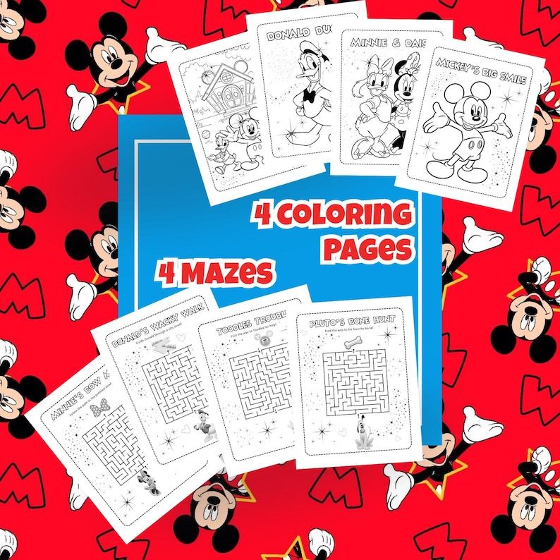 Mickey Mouse Clubhouse Party Activity Pack: Games, Coloring Pages (PDF ...