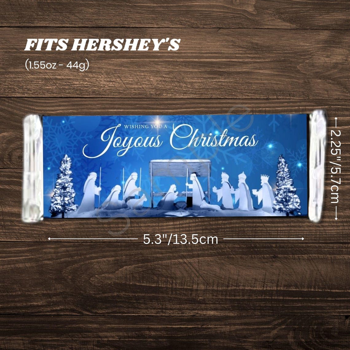 Nativity Chocolate Bar Wrapper | Joyous Christmas Printable (PDF) - Etsy