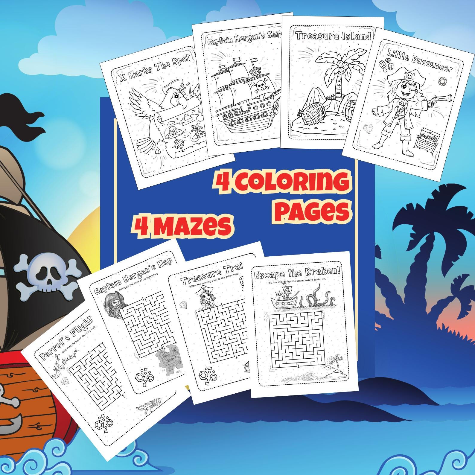 Pirate Party Games: Printable Activities Pack (PDF Download) - Etsy