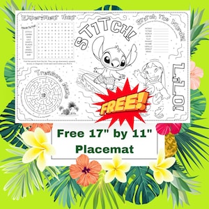 Lilo & Stitch Party Activity Pack: Coloring, Mazes, Charades (instant ...