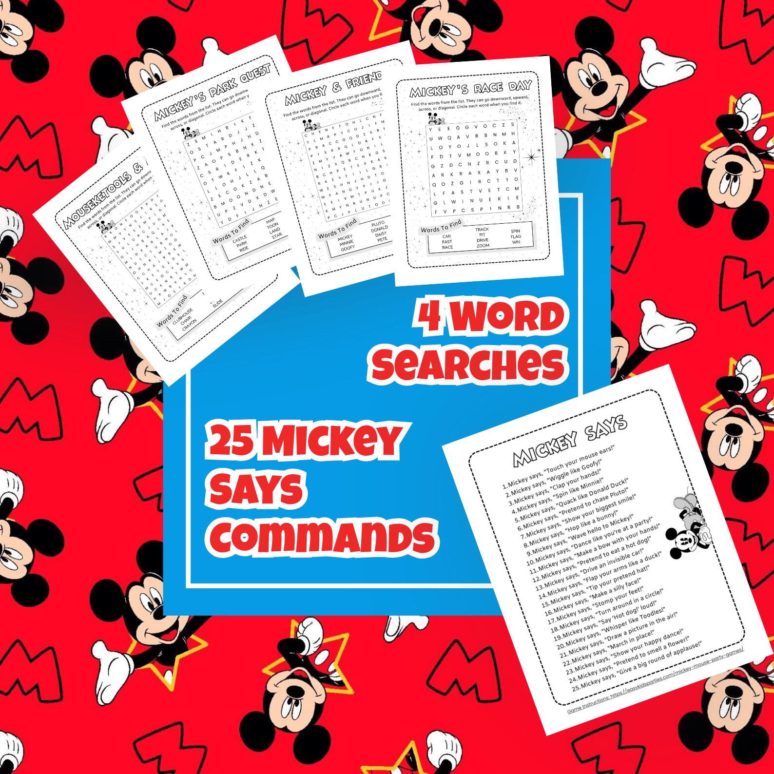 Mickey Mouse Clubhouse Party Activity Pack: Games, Coloring Pages (PDF ...