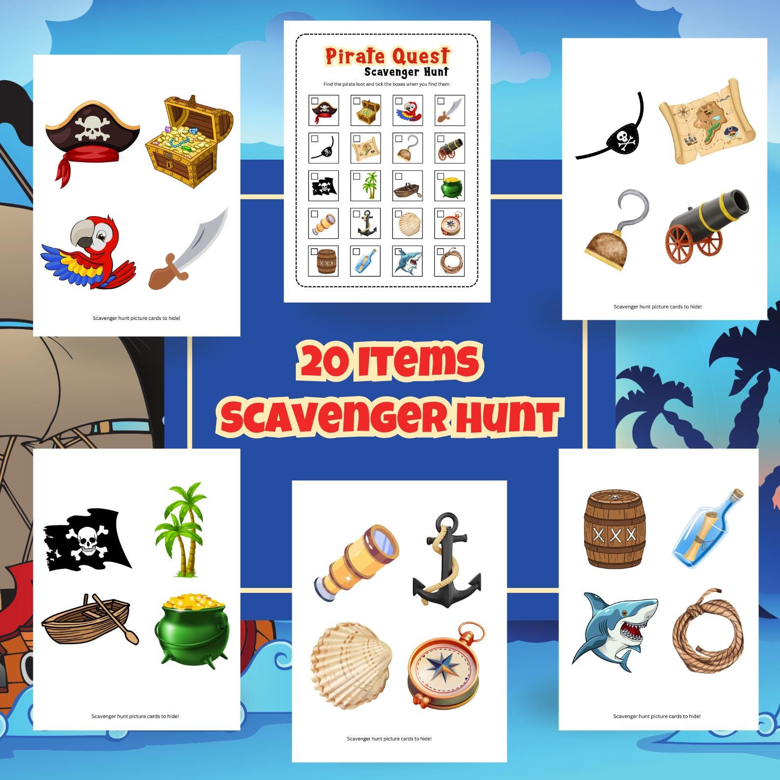 Pirate Party Games: Printable Activities Pack (PDF Download) - Etsy