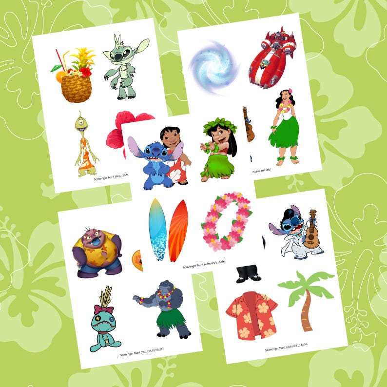 Lilo & Stitch Scavenger Hunt | Printable Birthday Party Game (digital ...