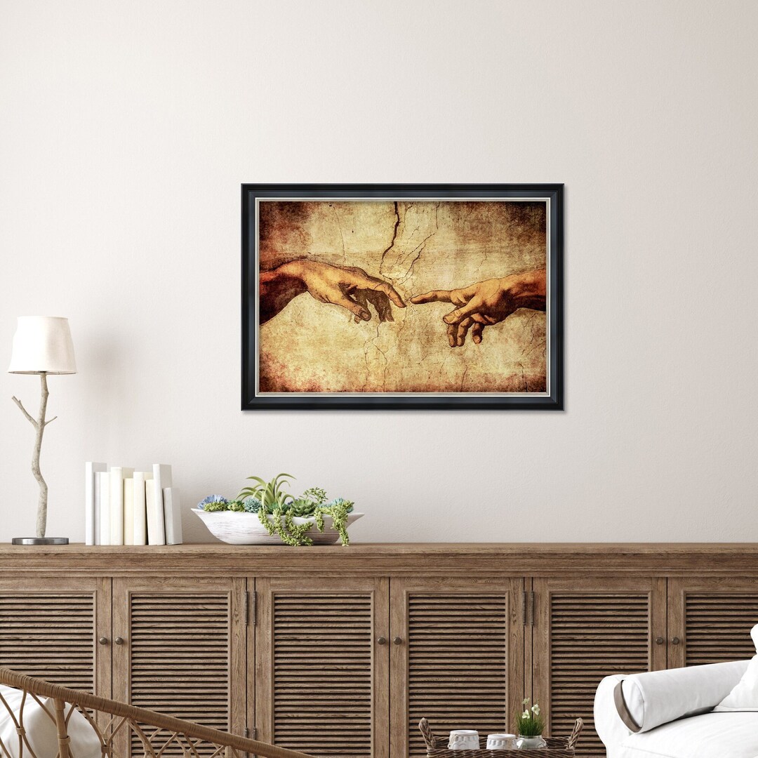 IPIC the Creation of Adam by Michelangelo, Acid-free Cotton Canvas by ...