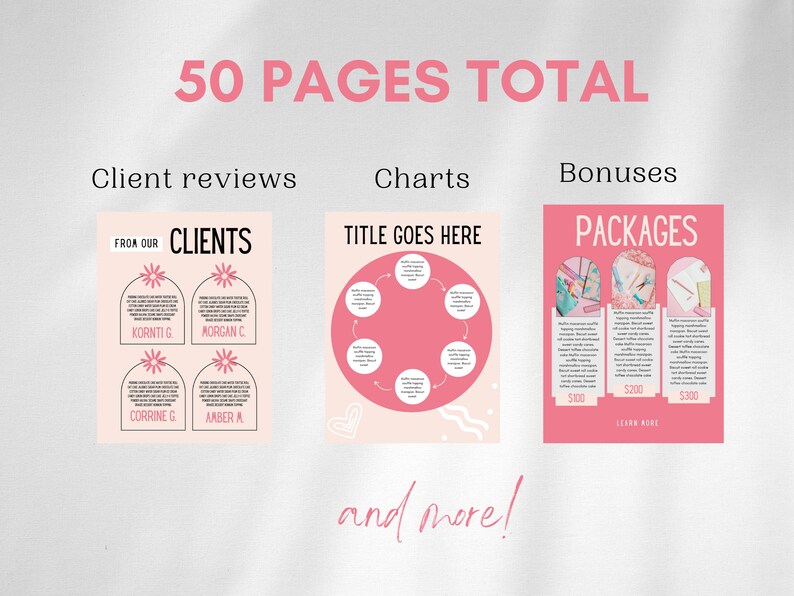 Pretty in Pink Ebook Template Canva, Ebook PDF, Ebook Marketing, Canva ...