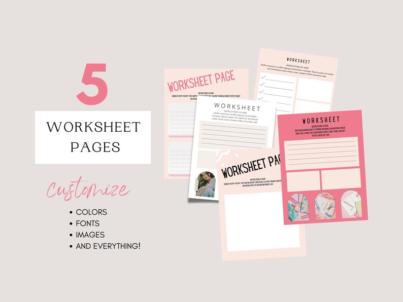 Pretty in Pink Ebook Template Canva, Ebook PDF, Ebook Marketing, Canva ...