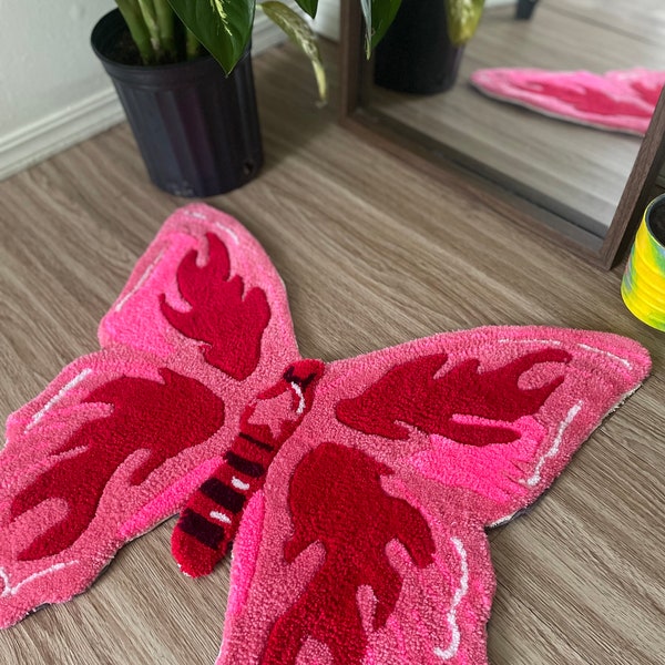 Butterfly Tufted Rug - Etsy