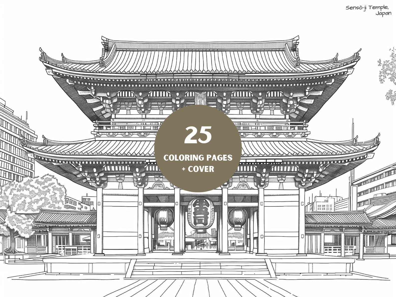 25 Page Bundle World Landmarks Coloring Book | Wonders of the World ...