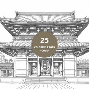 25 Page Bundle World Landmarks Coloring Book | Wonders of the World ...