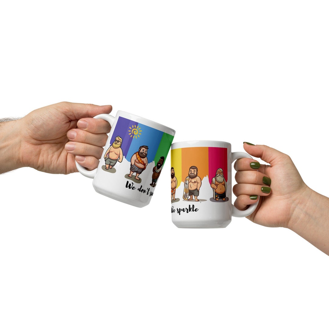 Cute Gay Bear Mug | Bear Pride Coffee Mug | Summer Beach Fun Mug ...