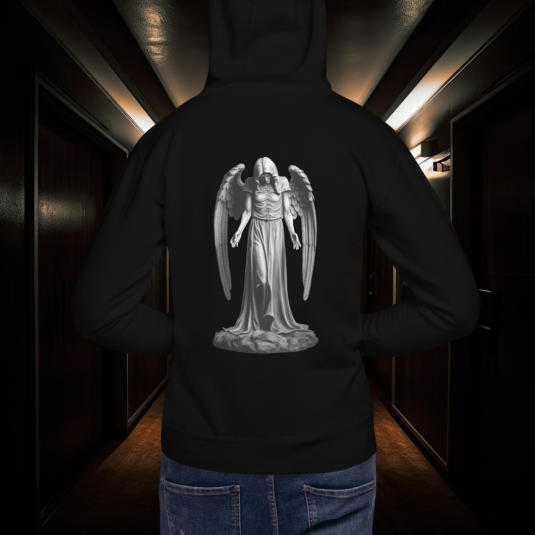 Dark Fallen Angel Hoodie | Horror Gothic Gore Clothing | Dark Academia ...