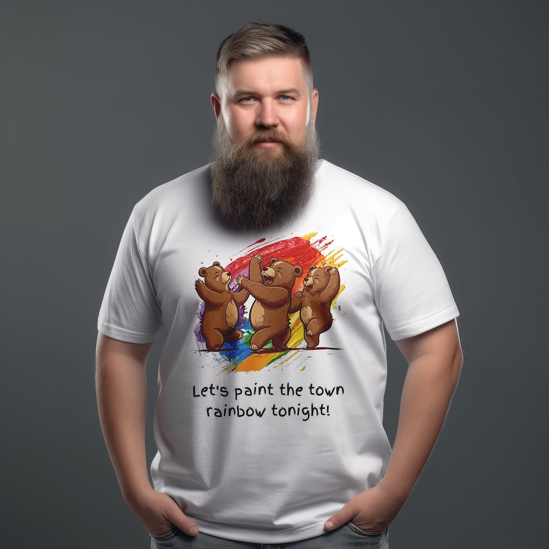 Party Gay Bear T-shirt | Bear Pride Outfit | Gay Pride Bear Shirt | Fun ...