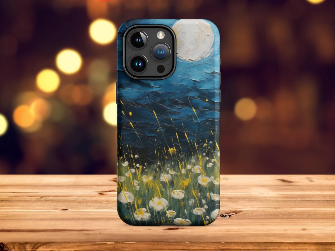 Yellow Flower Field in Full Moon Tough Phone Case for Iphone® | Van ...