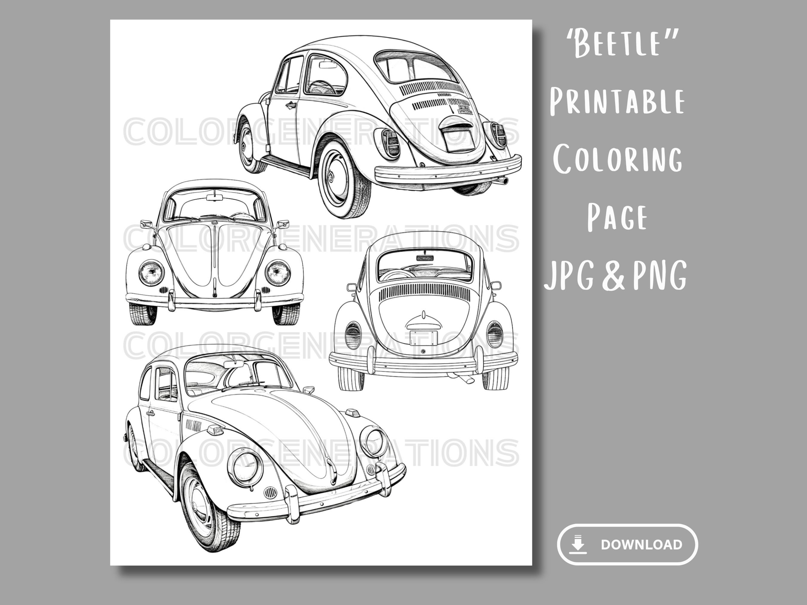 Vw Bug Coloring Page