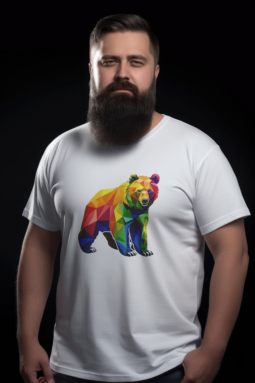 Gay Bear T Shirt Rainbow Prism Bear Design Bear Pride Outfit Gay Pride Bear Shirt Lqbtq Tee Bear