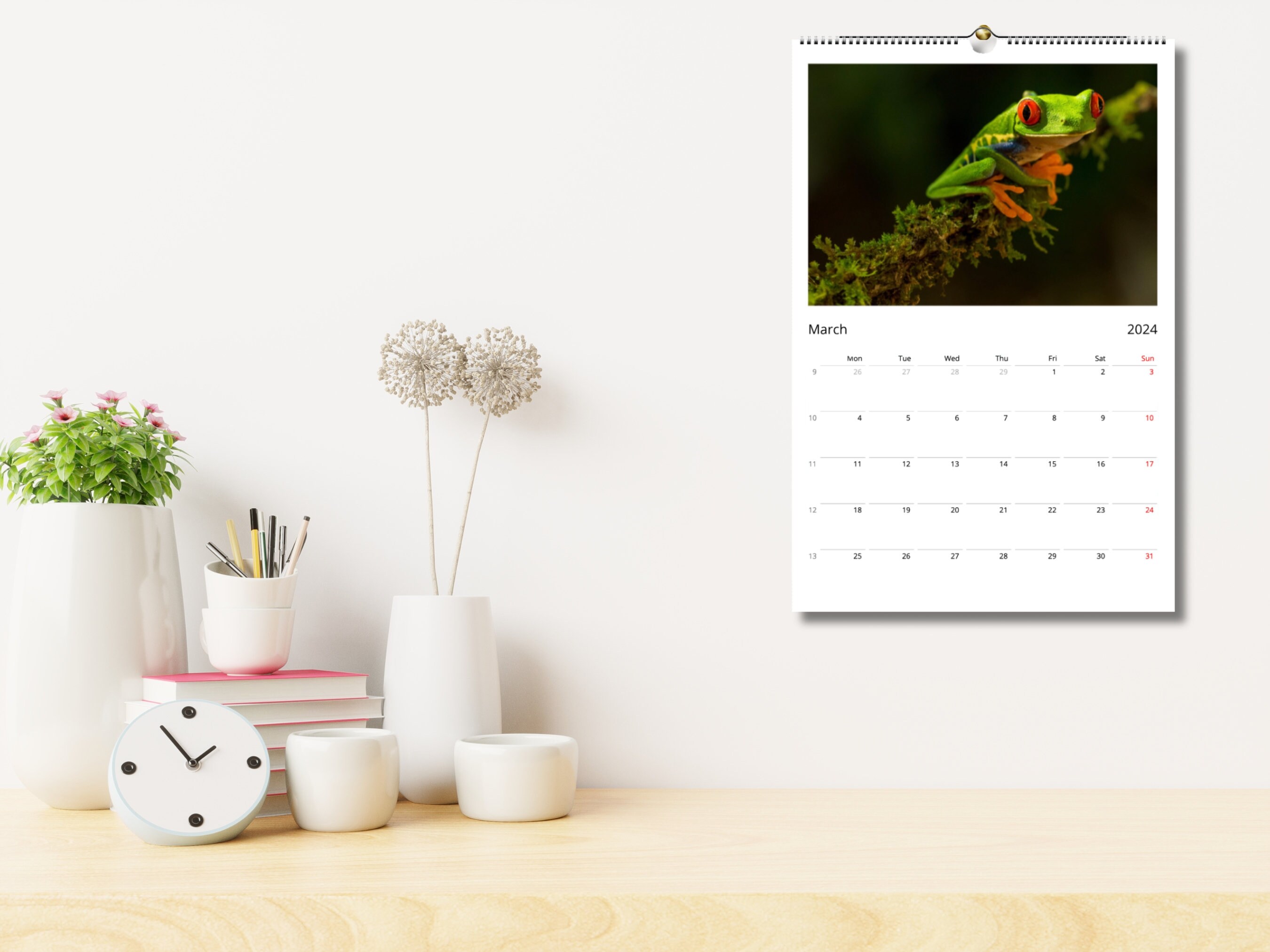 Funny Animal Large Wall Calendar 2024 11x16.5 in Goofy Animal Lover ...