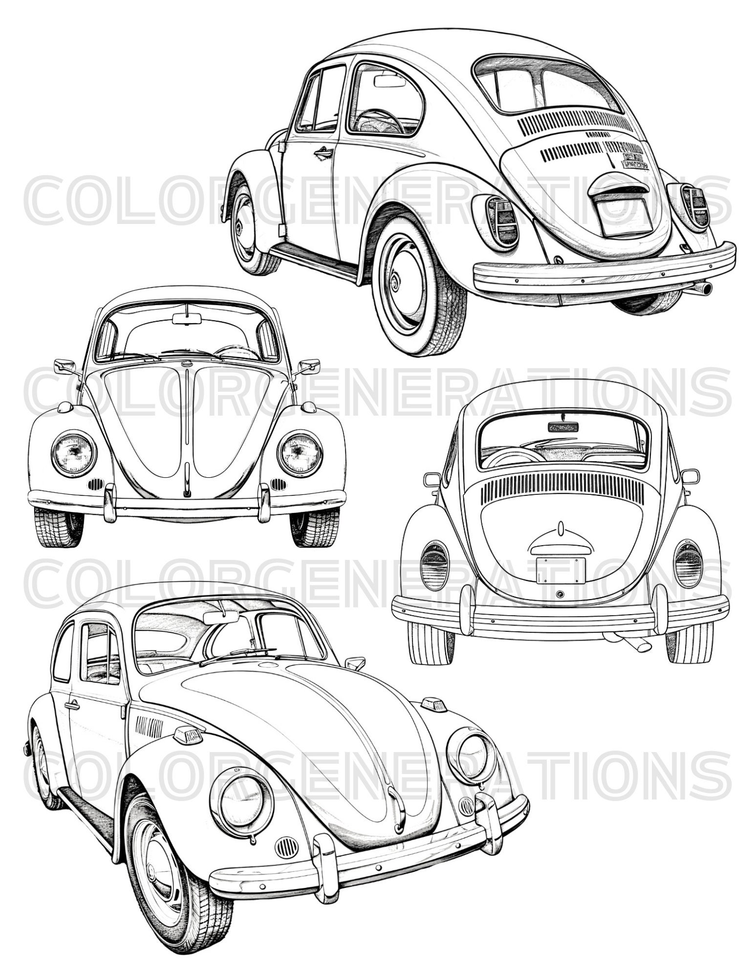 Vw Bug Coloring Page
