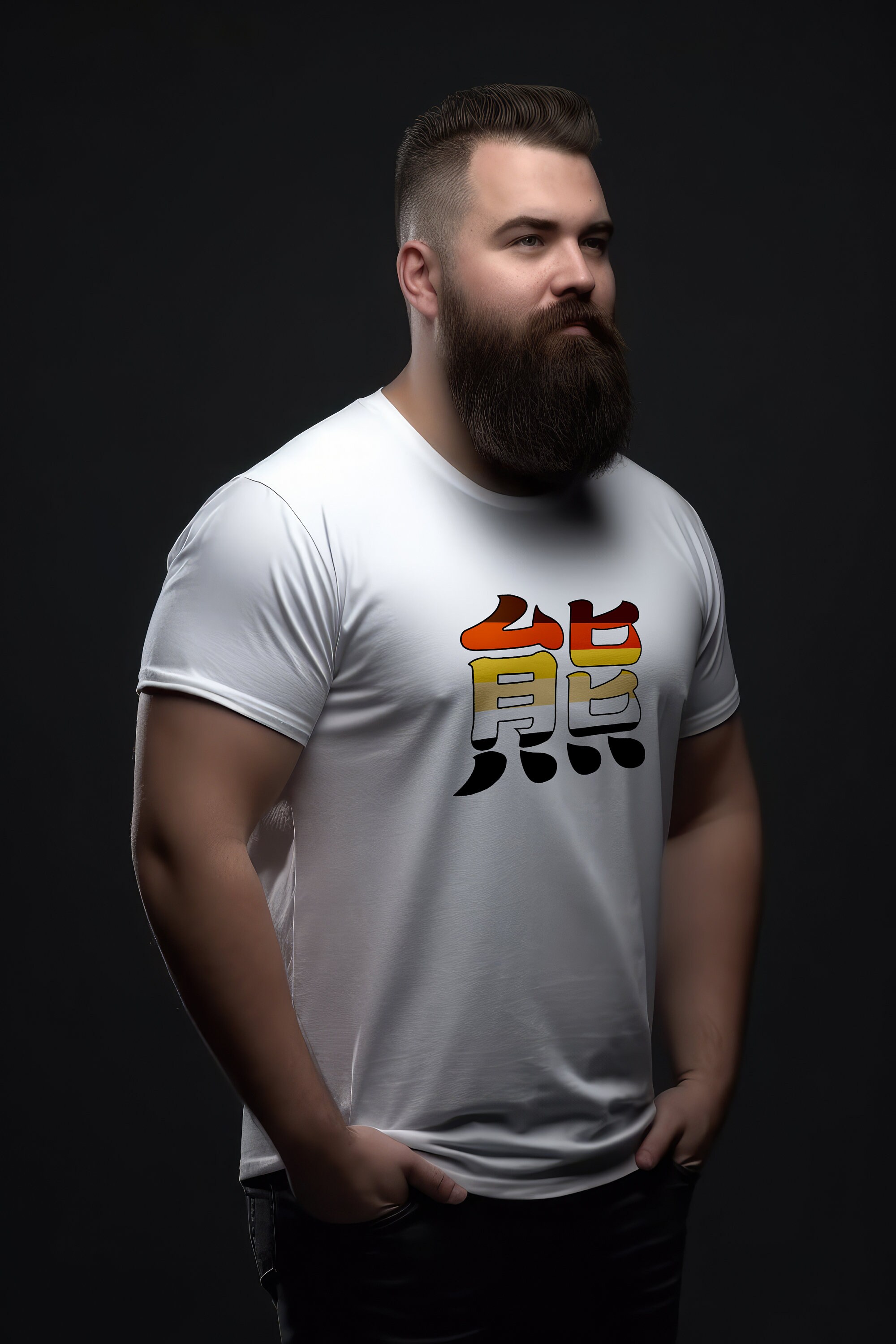 Gay Bear Japanese Kanji Calligraphy Kuma T-shirt | Gay Pride Bear Pride ...
