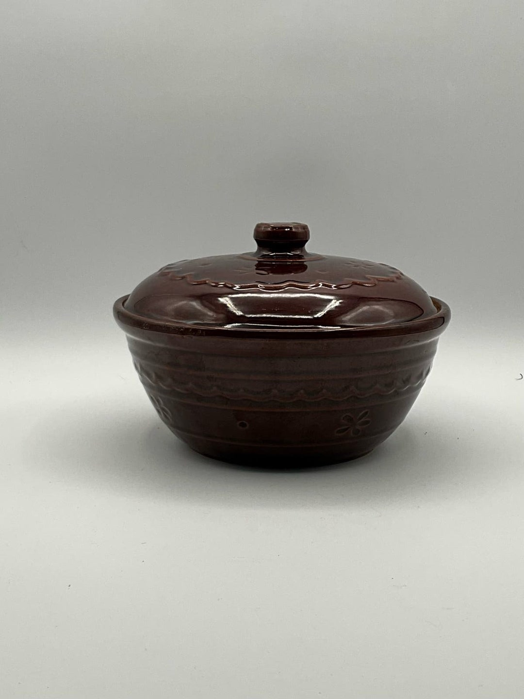 Vintage MARCREST Daisy-dot Ovenproof Stoneware Serving Bowl With Lid 8 ...