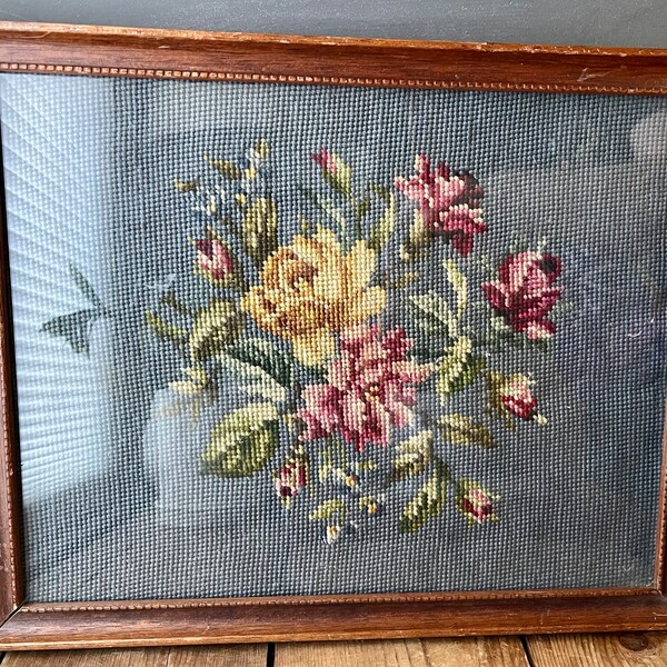 Floral Needlepoint - Etsy