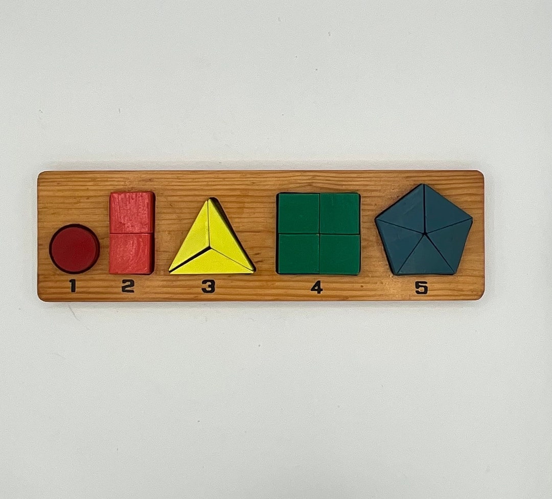 Wooden Fraction Puzzle Kids 15 - 25 Pieces Vintage - Etsy