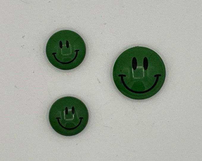 Vintage Rare Dark Green Smiley Face Magnets - Set of 3 - Etsy