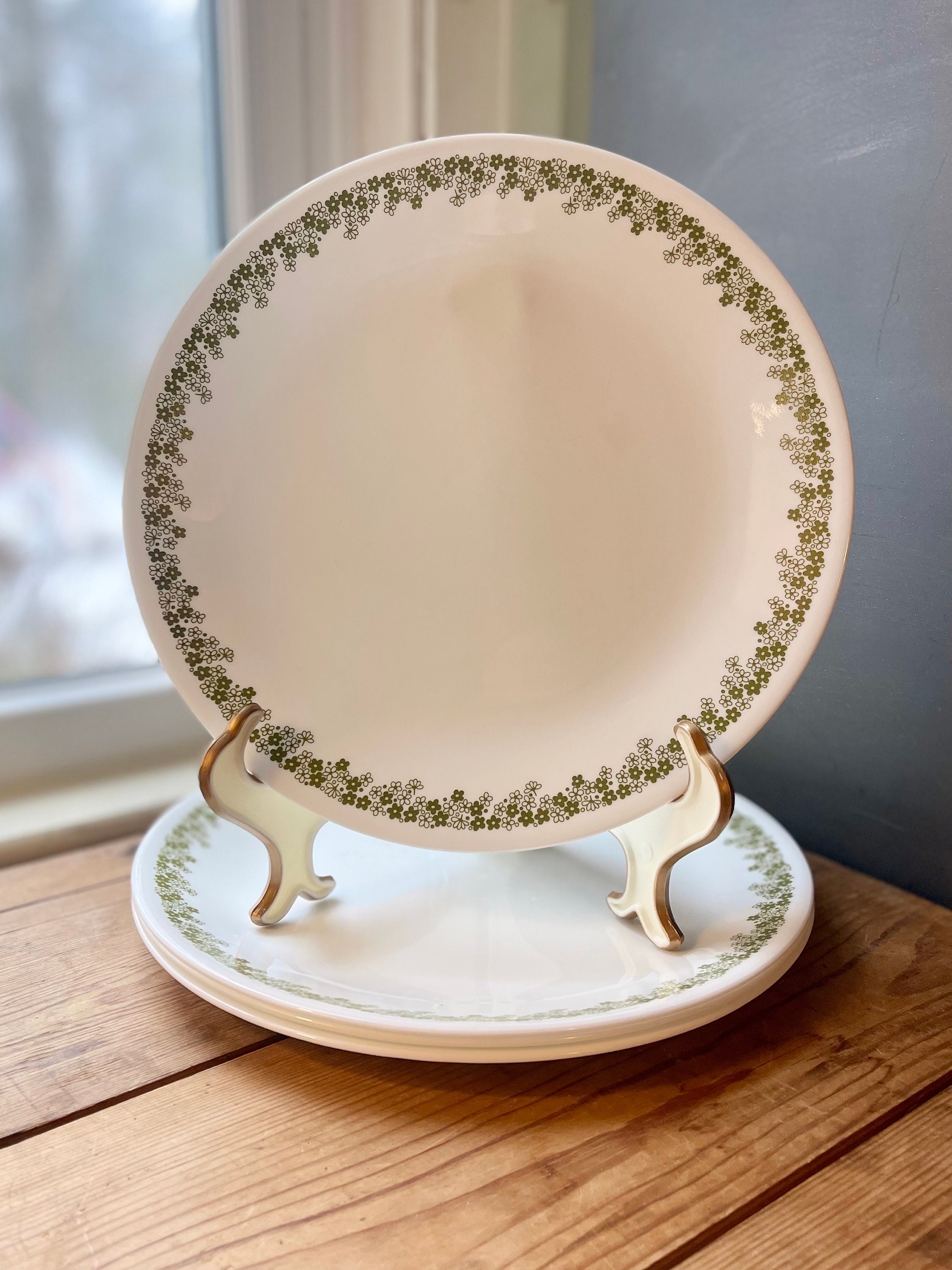 Corelle Crazy Daisy Spring Blossom Set of 4 Dinner Plates, Salad Plates ...