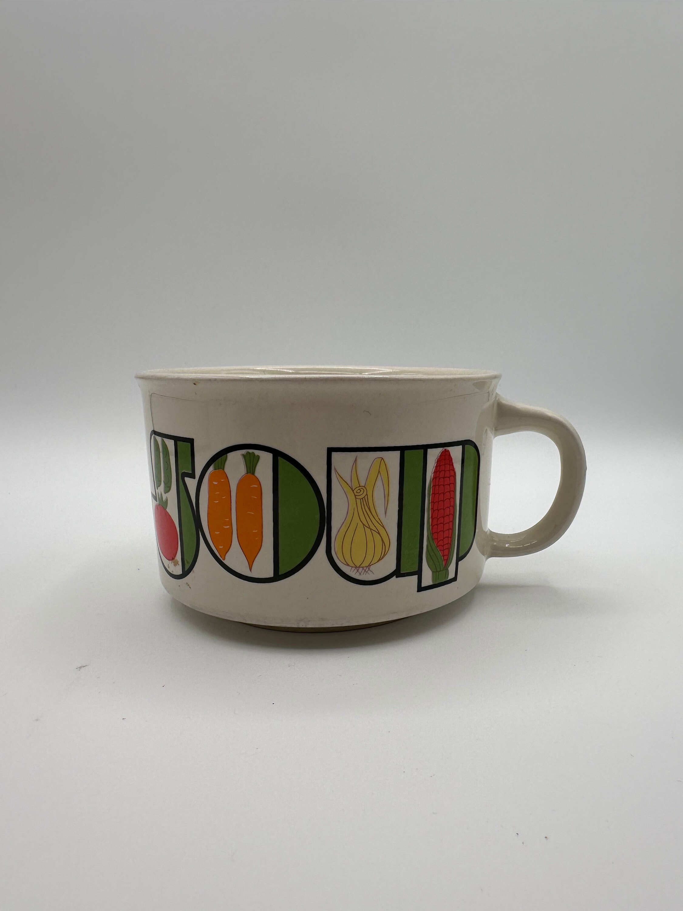 Vintage Soup Mugs Retro Colors 3 Available - Etsy