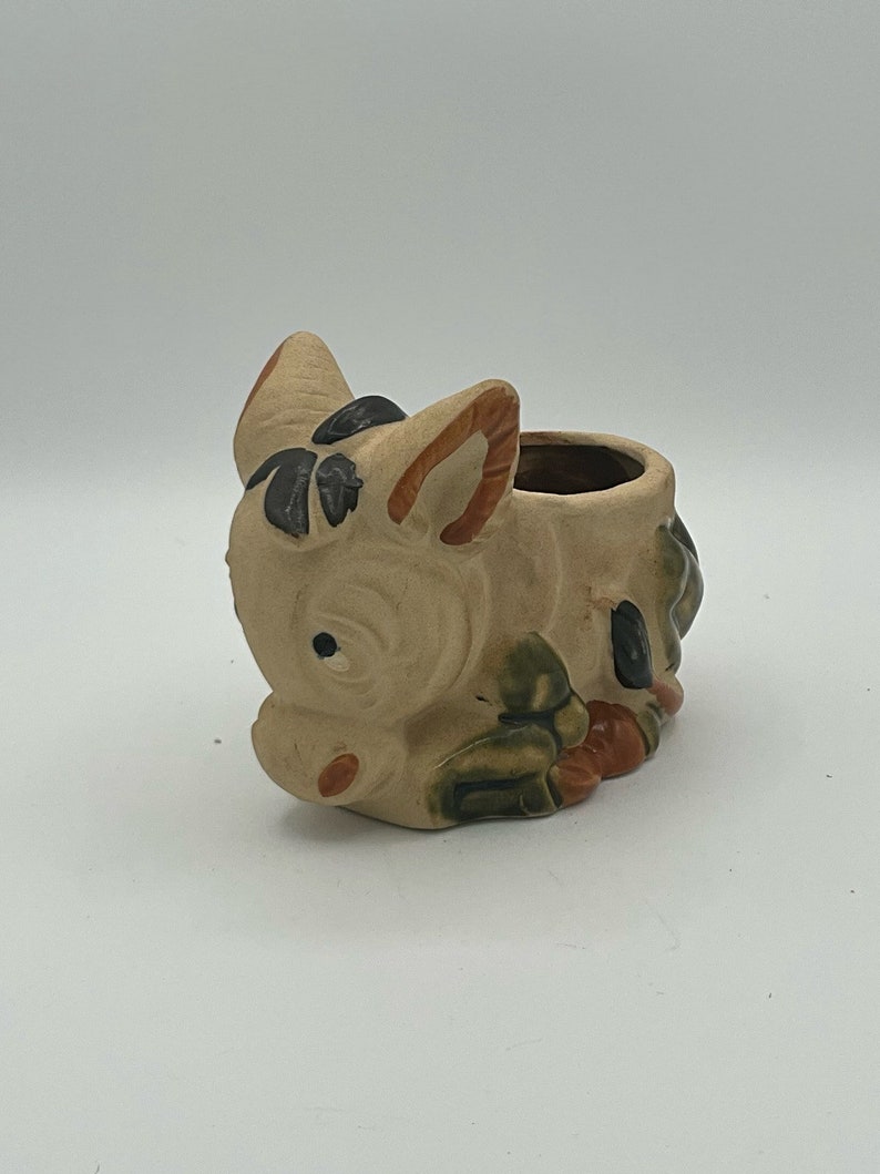 Vintage Ceramic Stoneware Donkey Planter, Cute Donkey Figurine - Etsy