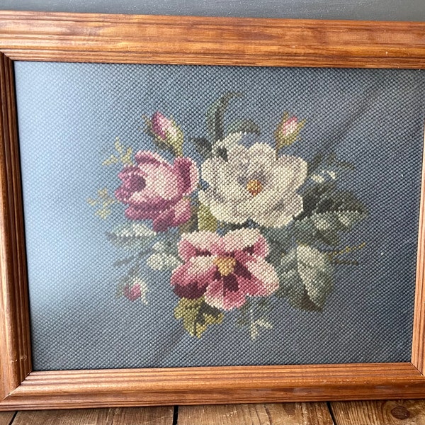 Floral Needlepoint - Etsy