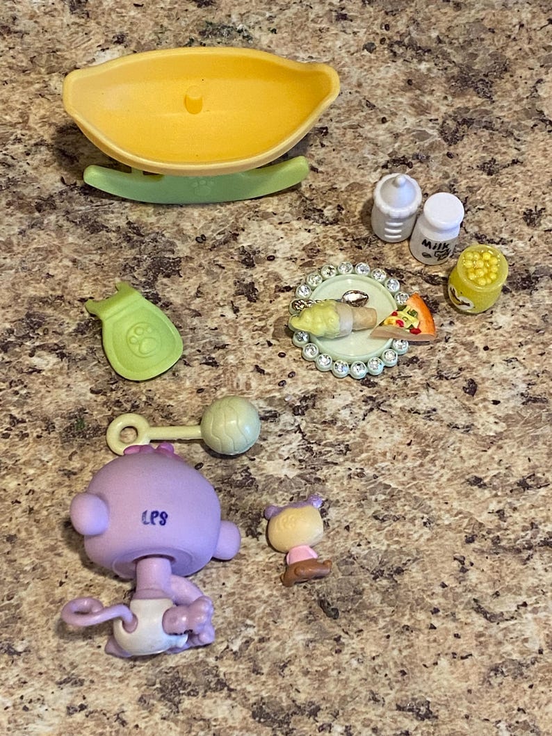 Littlest Pet Shop Monkey and Baby With Accessories - Etsy